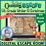 5th Grade Math Winter & Christmas Digital Escape Room Bundle – The ...